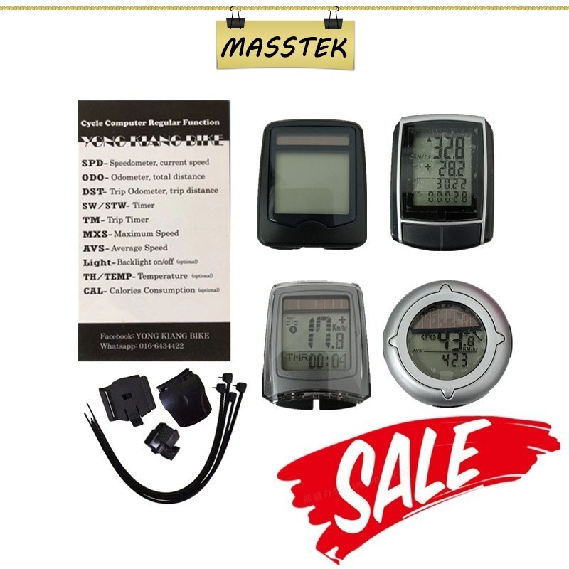 Stock Clearance @Johor MTB Wireless Racing Bicycle Computer Speedometer ...
