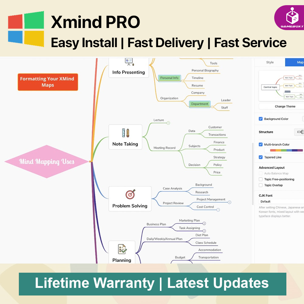 [PC] Xmind PRO [EASY INSTALL | LIFETIME PREMIUM | FAST DELIVERY | SAFE] | Shopee Malaysia