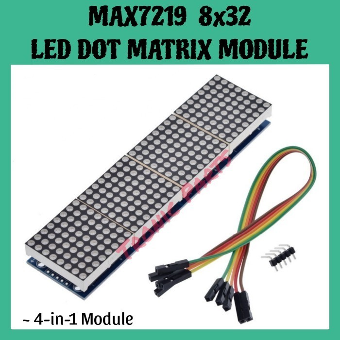 MAX7219 8x32 LED Dot Matrix Display Module MAX 7219 832 Running Text | Shopee Malaysia