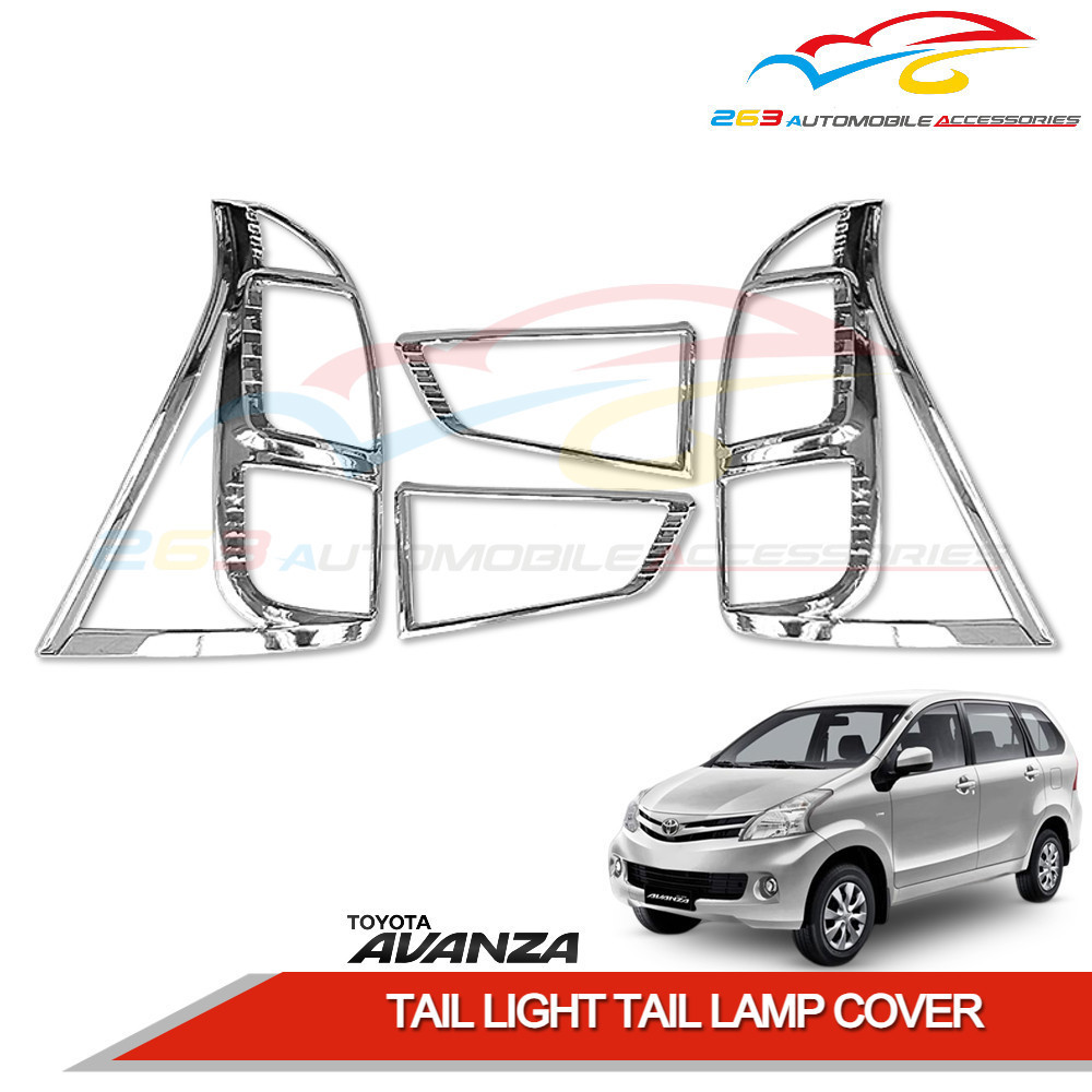 TOYOTA AVANZA 2017-2018 TAIL LAMP TAIL LIGHT COVER (CHROME) '4 PC/SET ...
