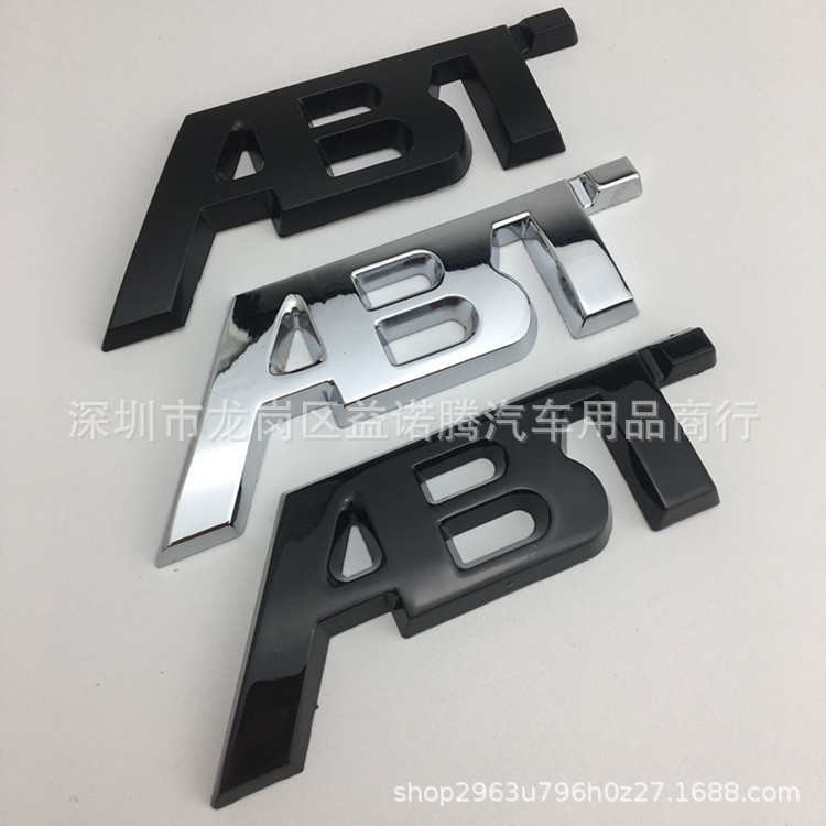 Universal ABT Metal Logo Sticker Modified Car Body Fender Badge ...
