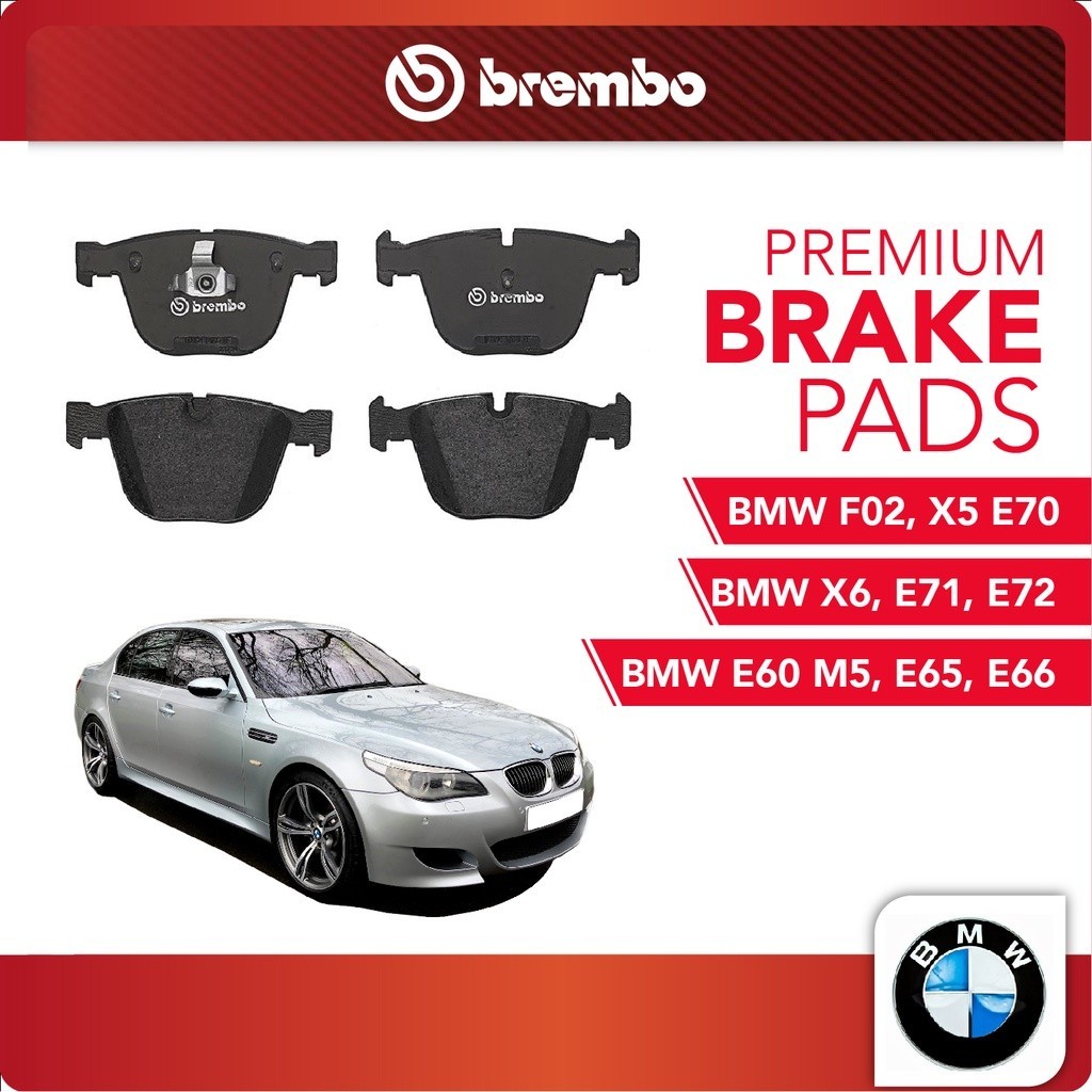 BREMBO Rear Brake Pads (1 set) For BMW E60 M5, E65,66 740i,745i, BMW ...