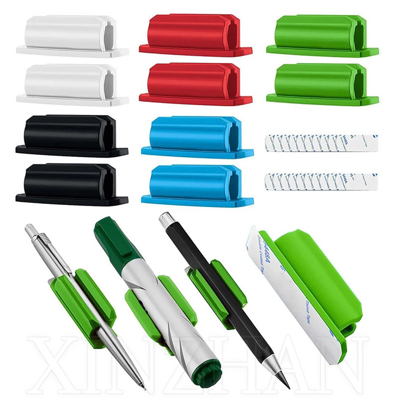 For Marker Pen, Ballpoint Pen, Pencil - Self-Adhesive Silicone Pen Clip ...