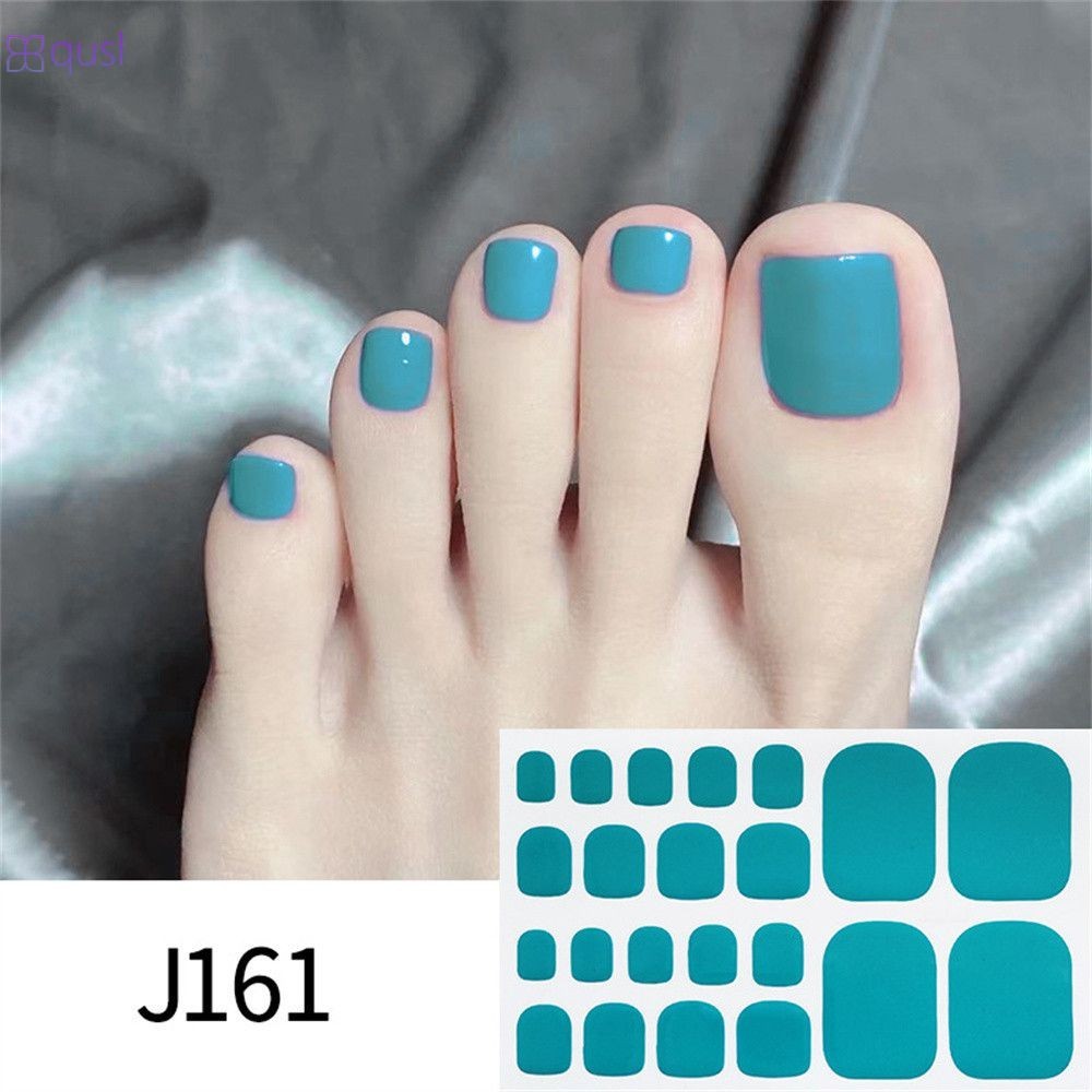 Nail Stickers Solid Color Toe Macaron Toe Stickers Full Stickers Simple ...