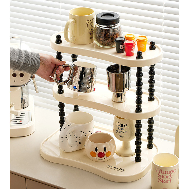 Mug Cup Holder Cup Corner Rack Storage Desk Top Rack Kitchen Rack Rak ...