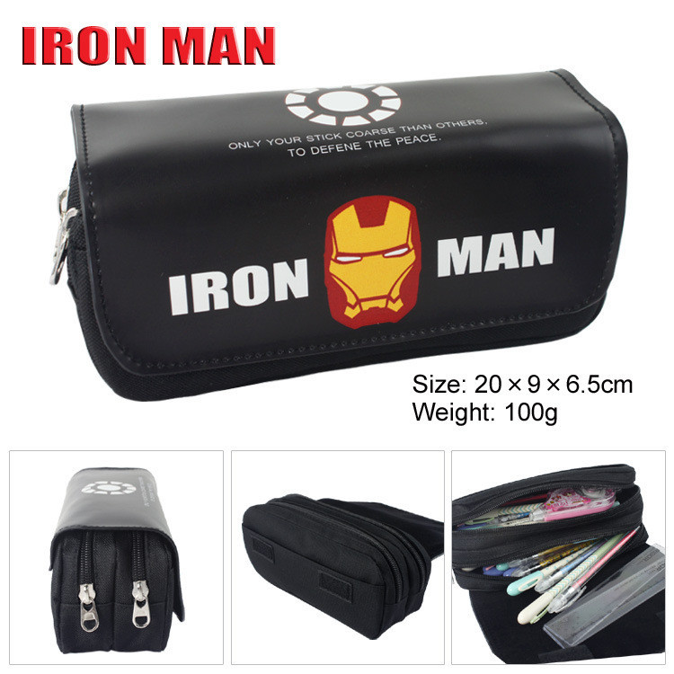 2024 Iron Man Pencil Case Wallet Captain America Superman Large ...