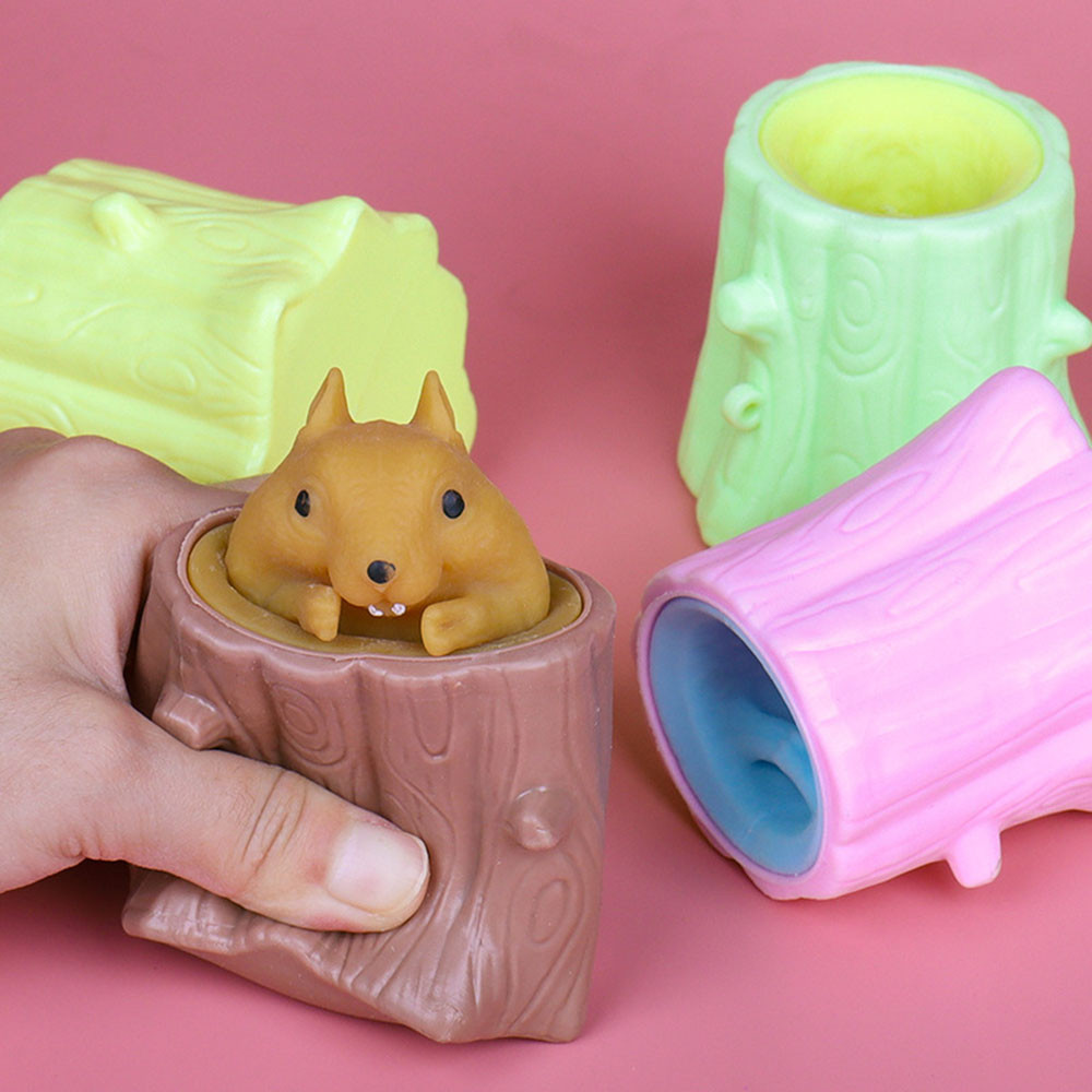 Rat Cup Anti-stress Squeeze Mouse Stump Toy Stress Reliever Toys Funny ...