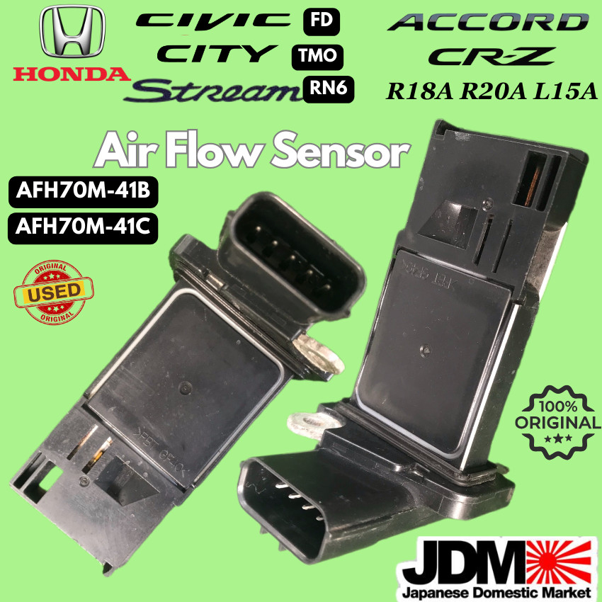 Original Used Air Flow Sensor Fit For HONDA Accord Stream RN6 Civic FD ...
