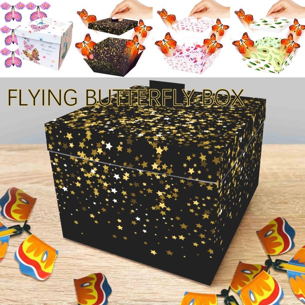 Surprise Gift Explosion Box Happy Birthday Surprise Butterfly Gift ...