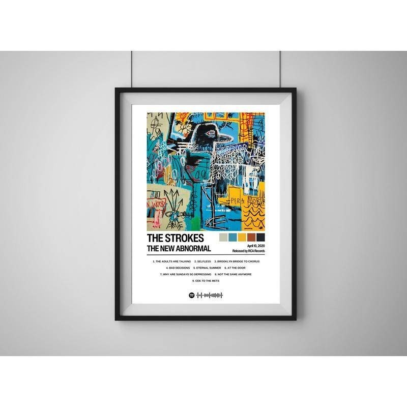 The Strokes Poster | The New Abnormal Poster canvas Print | Polaroid ...