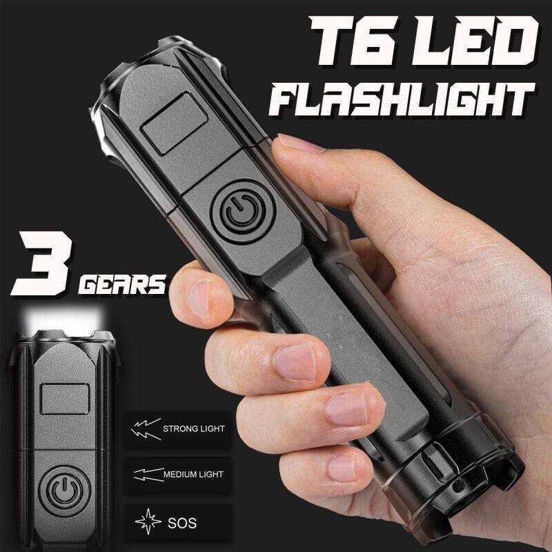 T6 Penlight Waterproof Torch Light Powerful Bright Focus LED Flashlight ...