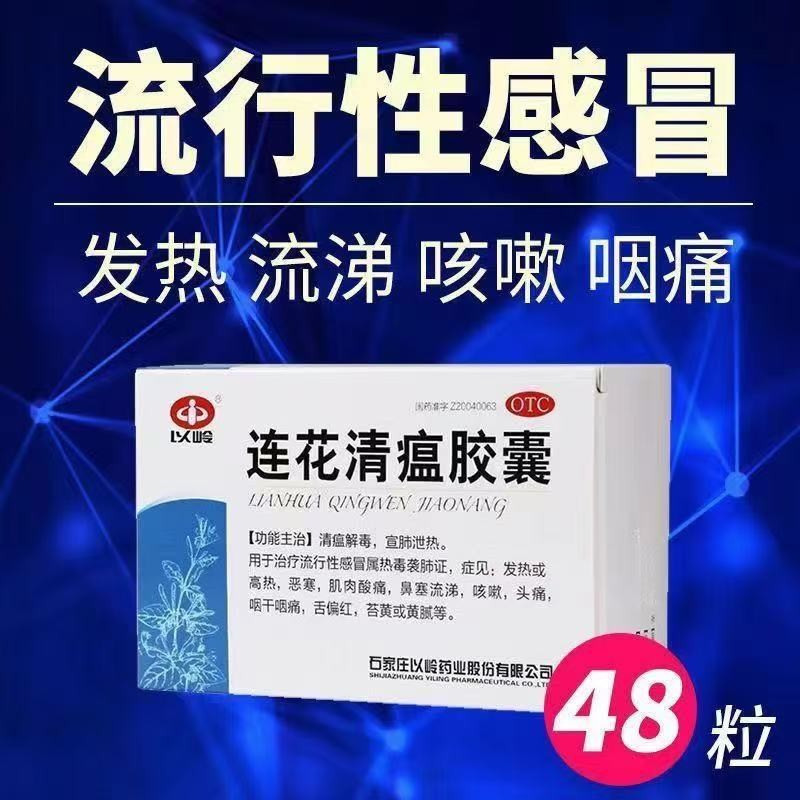48 capsules Yiling Lianhua Qingwen Capsules Xuan lung excret48粒以岭 连花清瘟 ...