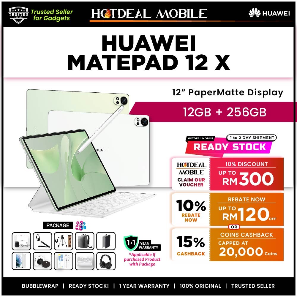 HUAWEI Matepad 12X [12GB RAM 256GB ROM] - Original HUAWEI Malaysia ...