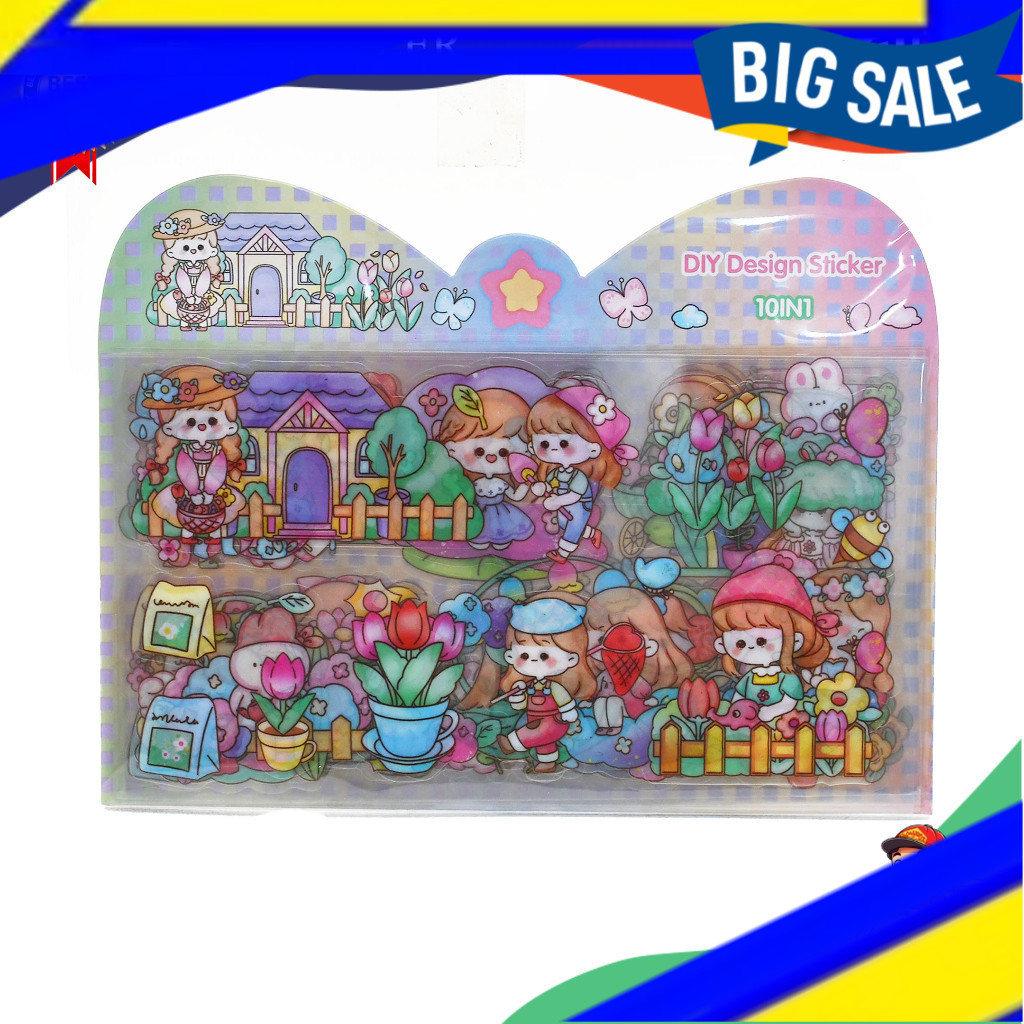 (10sheets/pack) Sticker Kartun Comel Cute Cartoon Sticker (16cm x 9cm ...