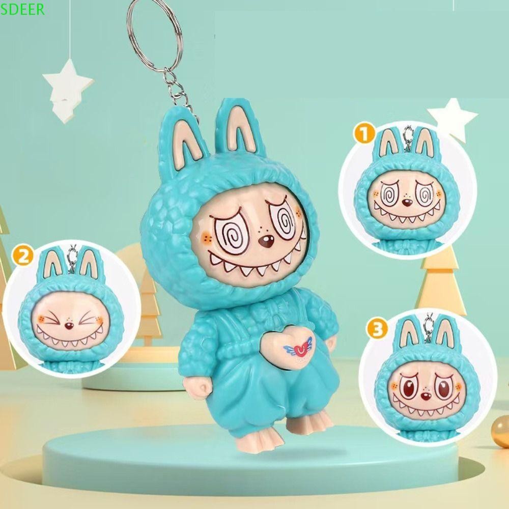 SDEER Labubu Face Makeup Toy, Mini 3 Facial Labubu Face Changing Doll ...