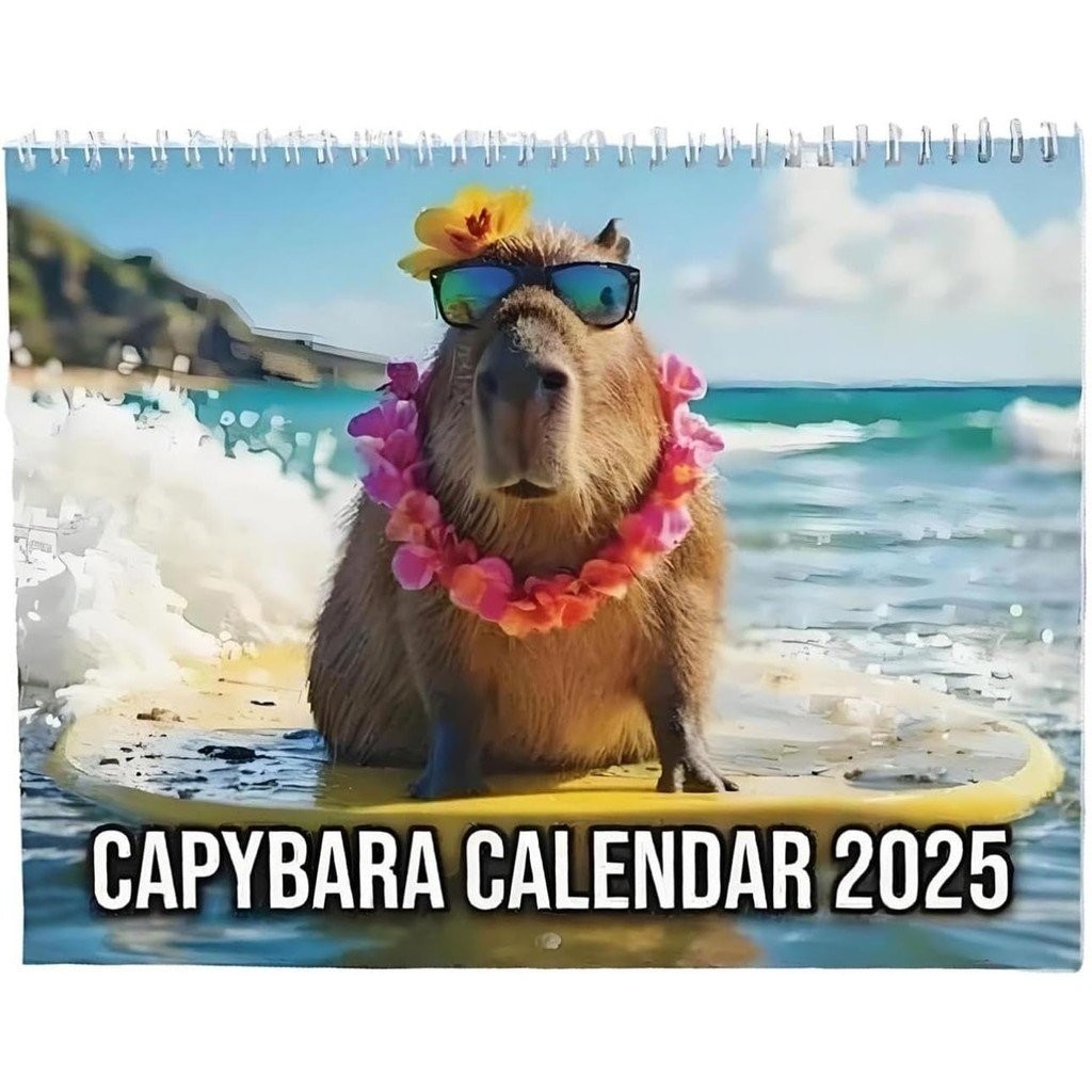 Tambahan dengan Pure Supports Advanced2025 Capybara Wall Calendar - Perancang Kalendar Dinding ...