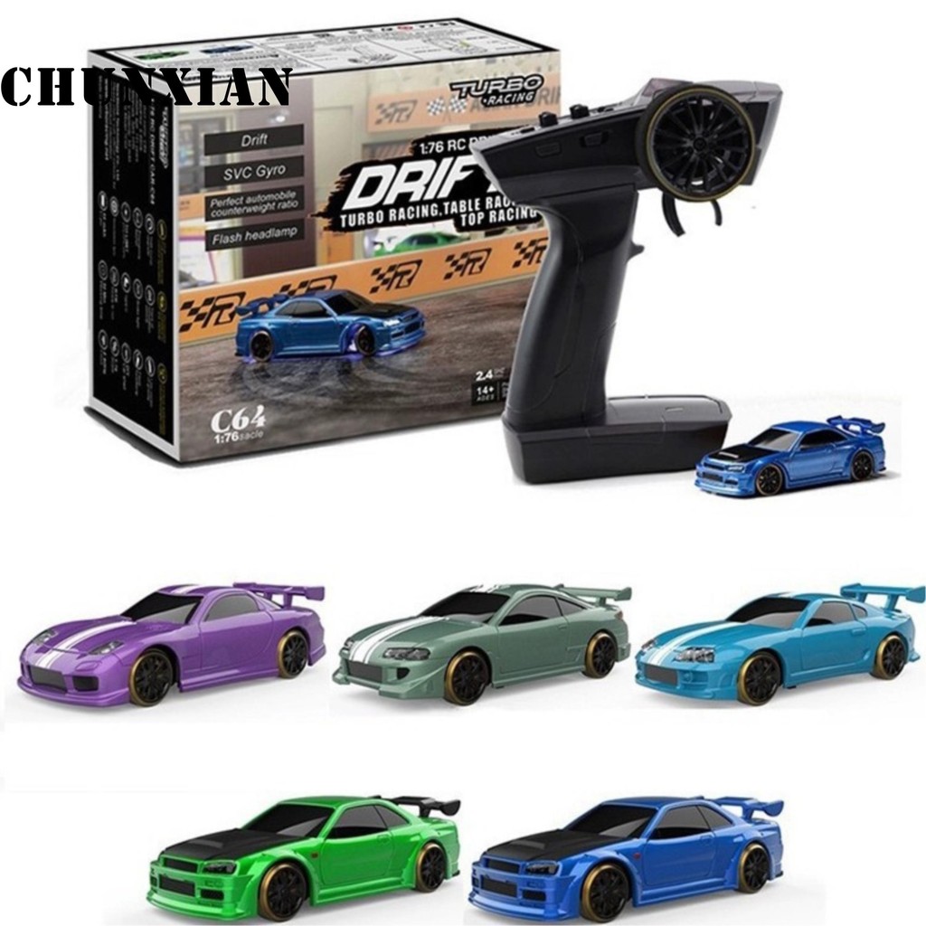TURBO RACING 1:76 New Flat Running C64 C74 Full Scale Mini Remote ...