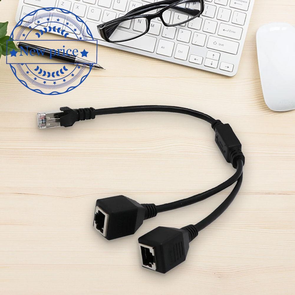 Network Extension Cable Splitter Adapter Cable 1 Male Lan 2 To Female ...