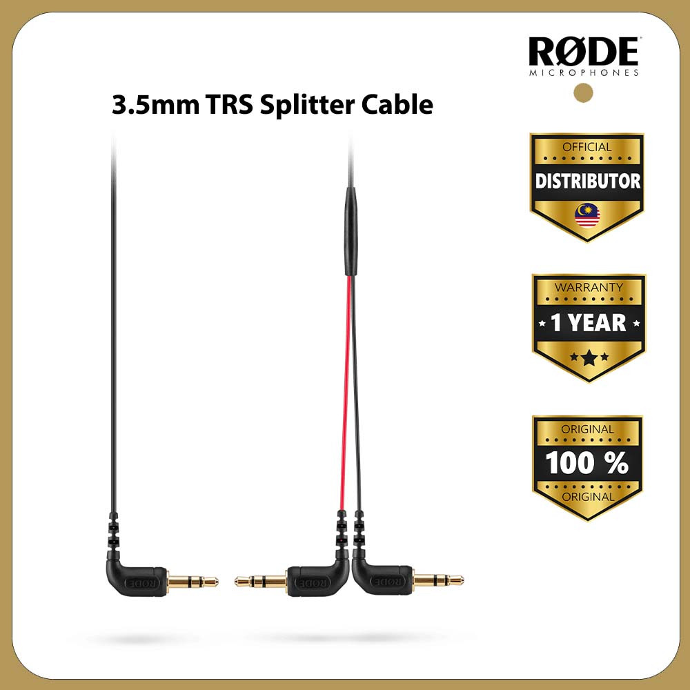 RODE SC11 | 3.5mm TRS Splitter Cable / Connecting two mono outputs to a ...