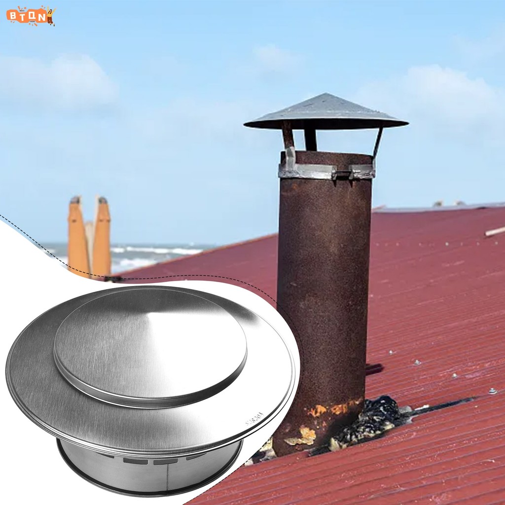 [BTQN] Stainles Steel Chimney Cap Exterior Wall Fresh Air Outlet Roof ...