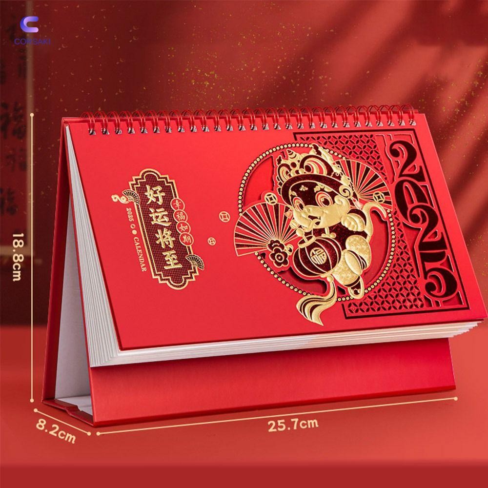 CORSAKI Snake Year Desk Calendar, Paper Year Calendar Card, Monthly ...