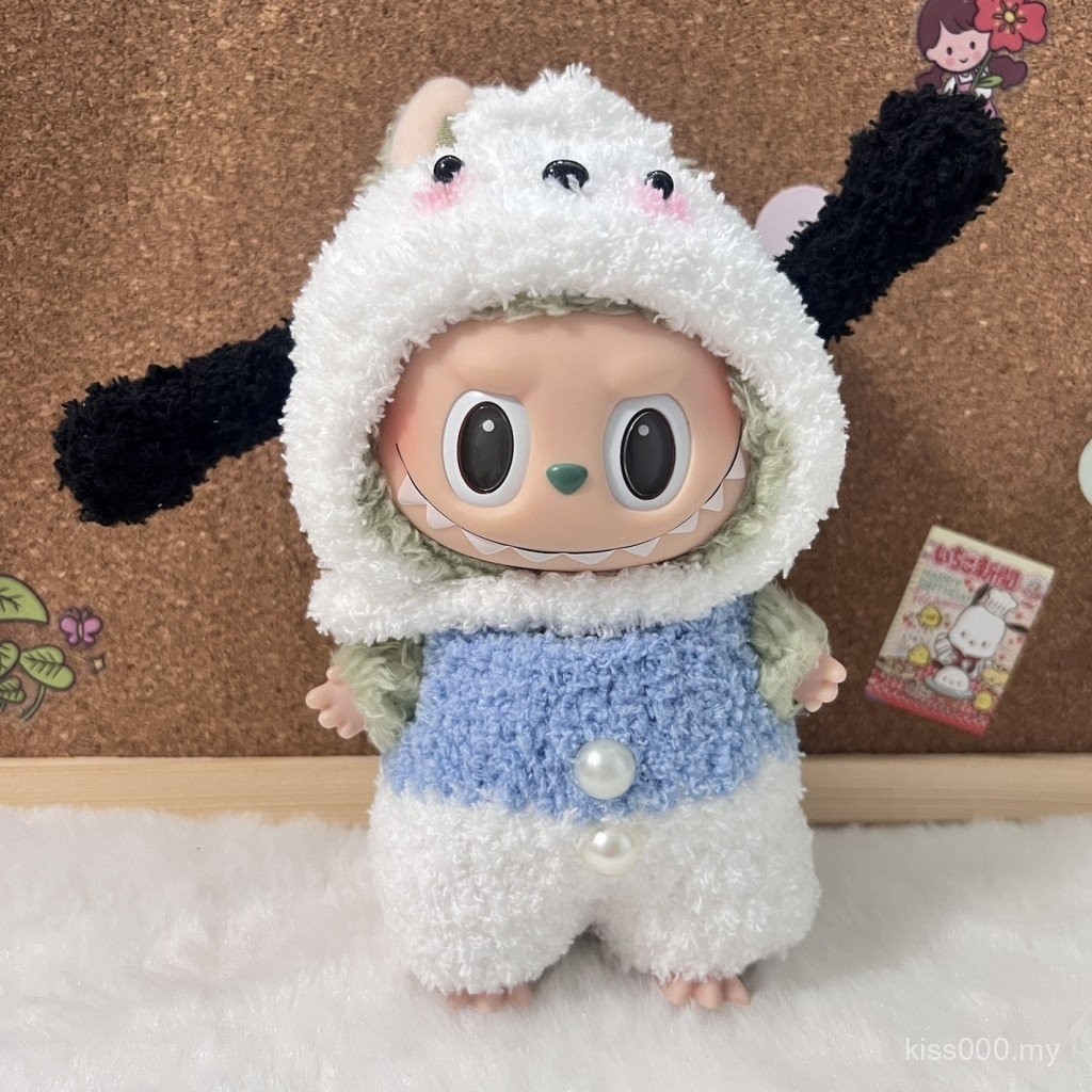 Pure Handmade Crochet labubu Vinyl Clothes for Baby Clothes 17cm ...