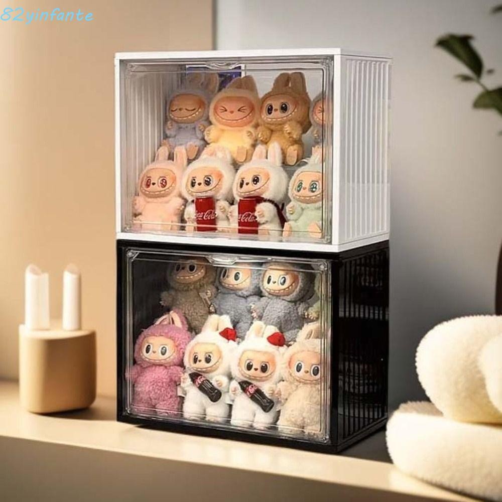 YINFANTE LABUBU Display Box, Transparent Removable Labubu Doll Storage ...