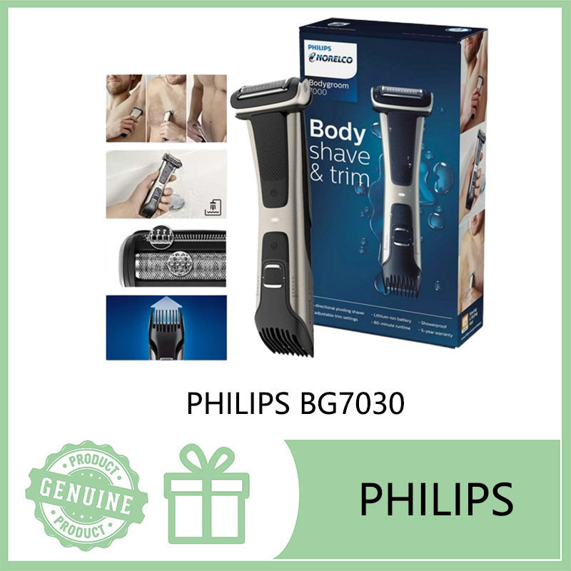 Philips Norelco Bodygroom Series 7000 Showerproof Body Trimmer Shaver, BG7030 | Shopee Malaysia