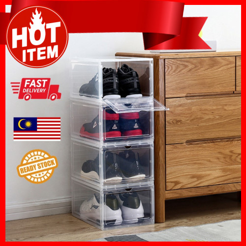 Transparent Full Hard Case Box for Shoes Heels and Sneakers (1 Unit ...