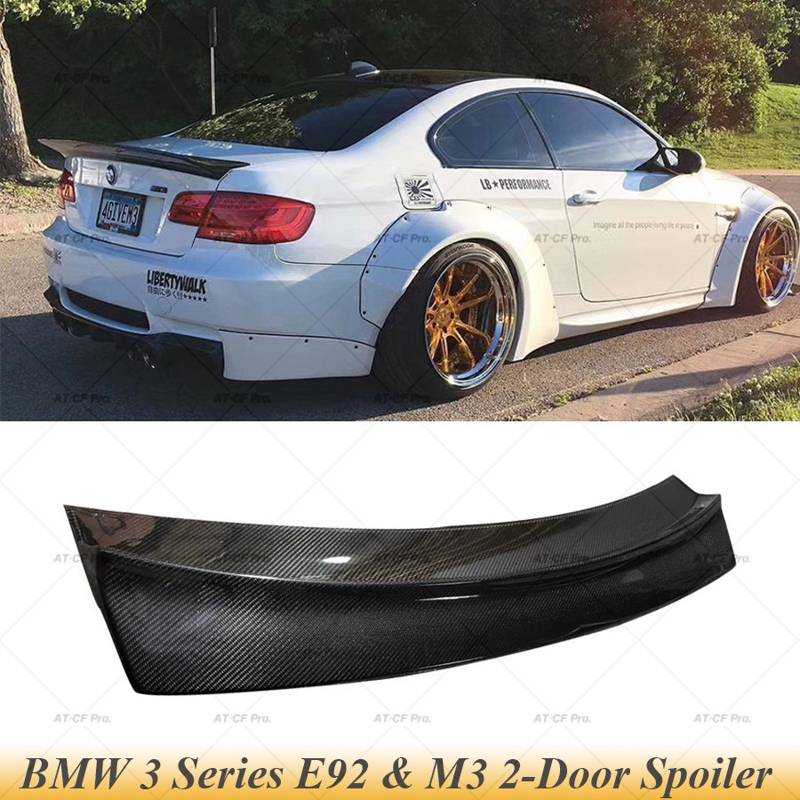E92 Carbon Fiber Ducktail Rear Spoiler Lip Wings Trunk Tail for BMW 3 ...