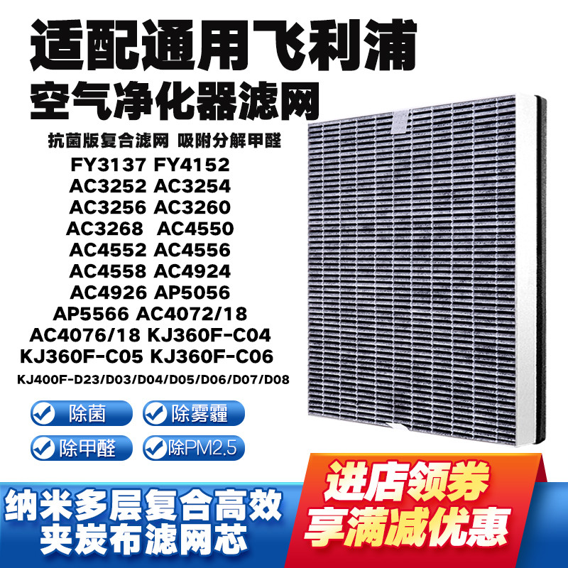 Serasi dengan Penapis Penapis Udara Philips FY3137 FY4152 AC3252/4 ...
