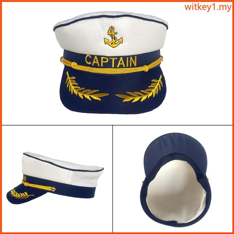 WIT Unisex Adult Captain Costume Admiral Hat Cosplay Sailor Cap Captain ...