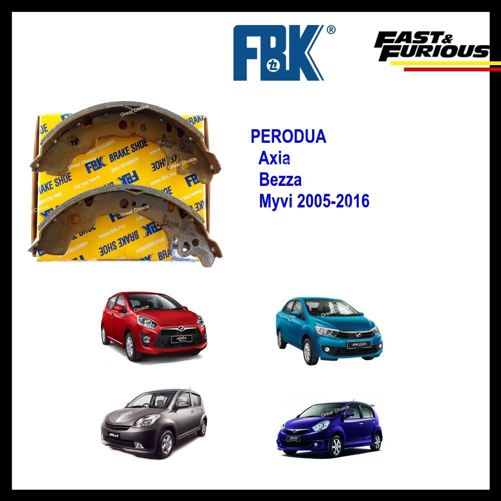 Ori FBK Axia, Bezza, Myvi 2005-2016 Rear Brake Shoe PERODUA FK0042 ...