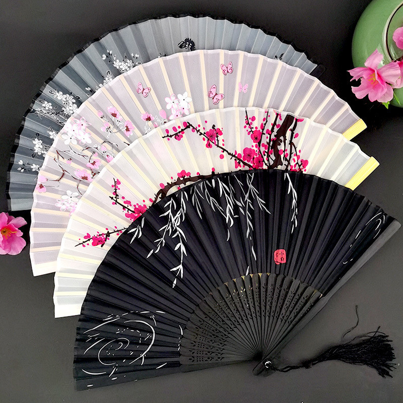 Fan Ancient Style Female Student Domineering Chinese Style Folding Fan ...