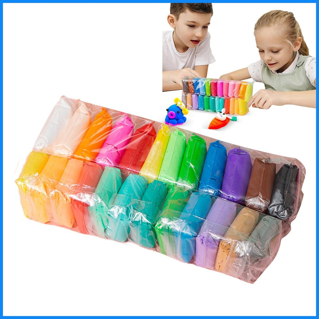 Kids Modelling Clay Set Beginner Children Air Dry Clay Craft Kit Home ...