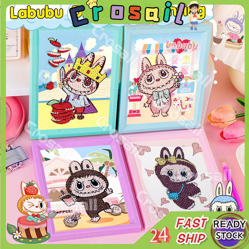 Capybara Labubu Melody Kuromi Diamond Painting With Frame For Kids 5D ...
