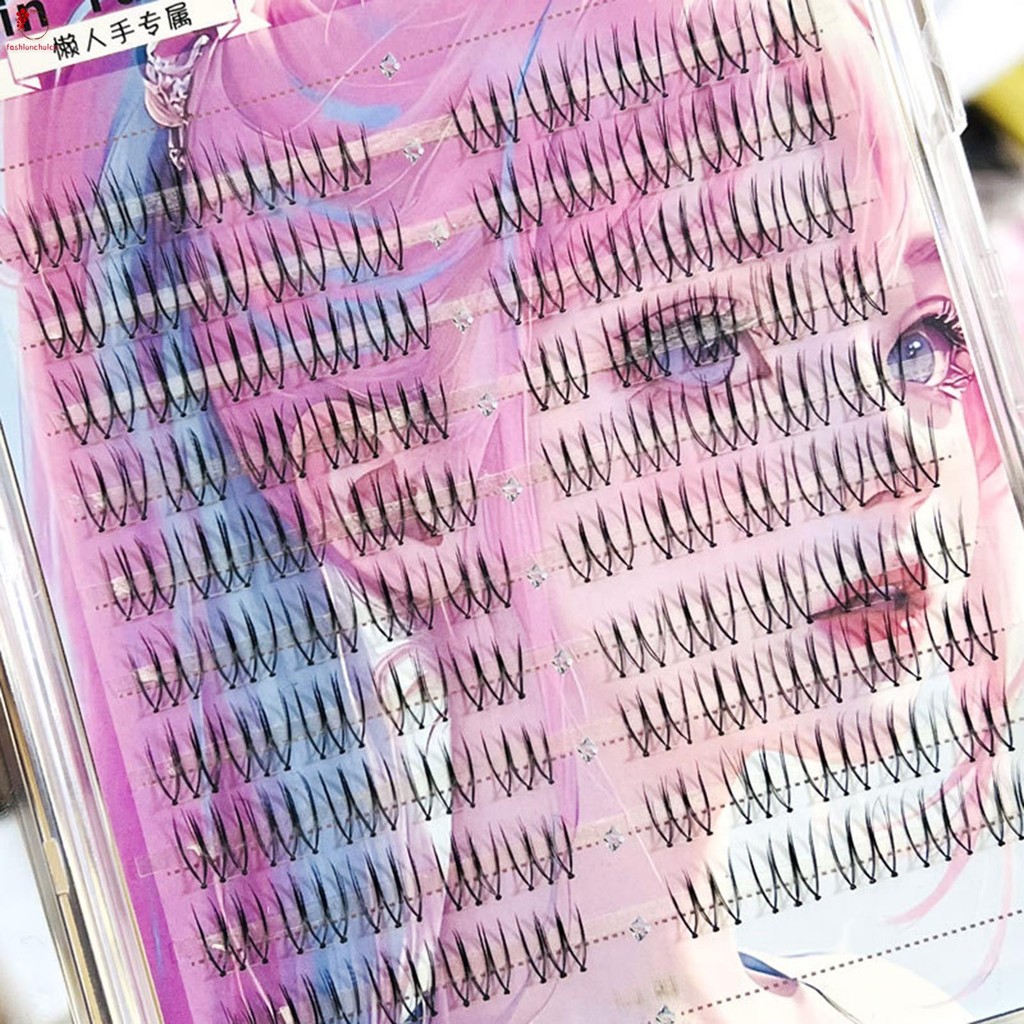 Segmentation Comic Lash Clusters Thin Band Resuable Lashes | Shopee ...