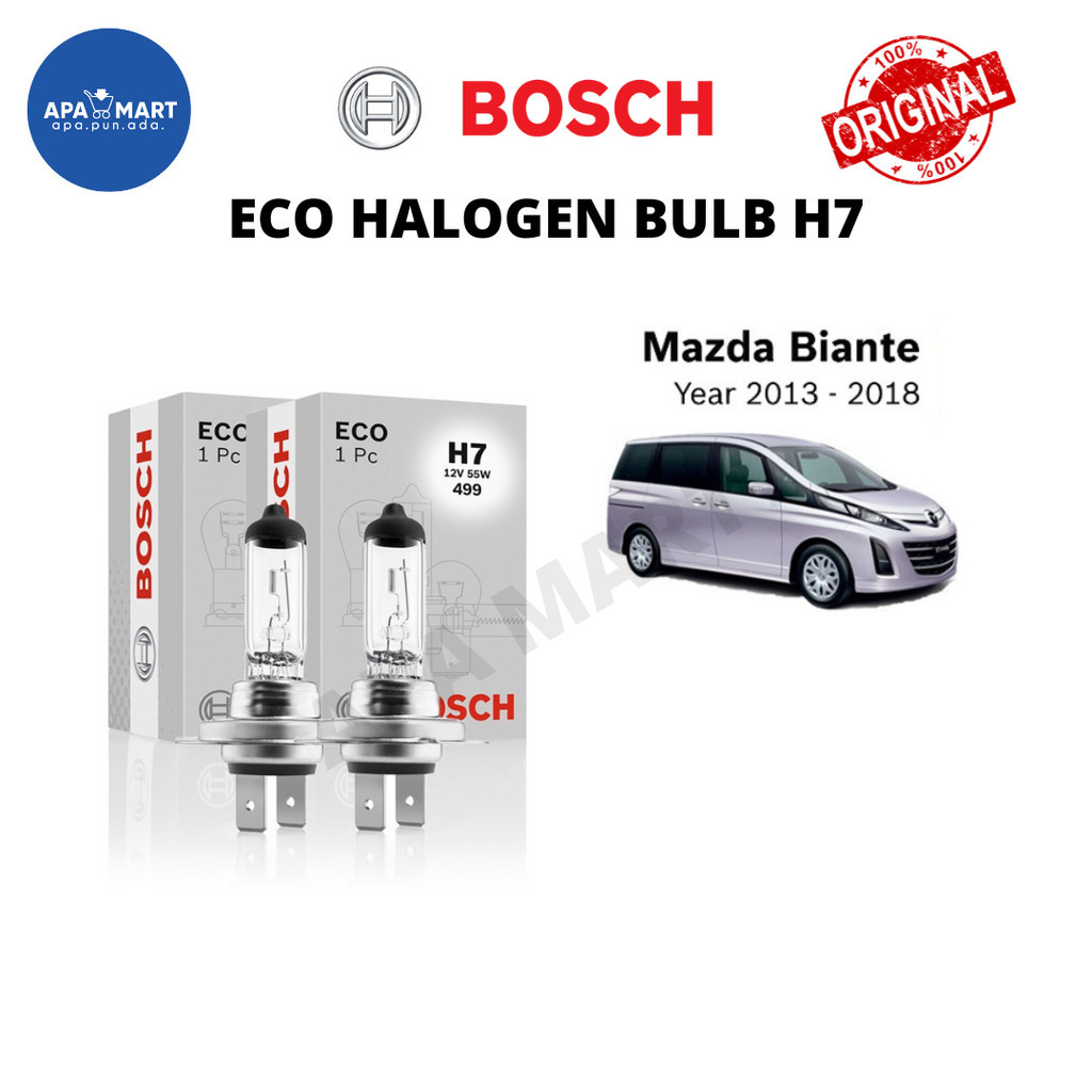 BOSCH Eco H7 Halogen Headlamp Bulb 12V 55W H7 Bulb for Mazda Biante ...