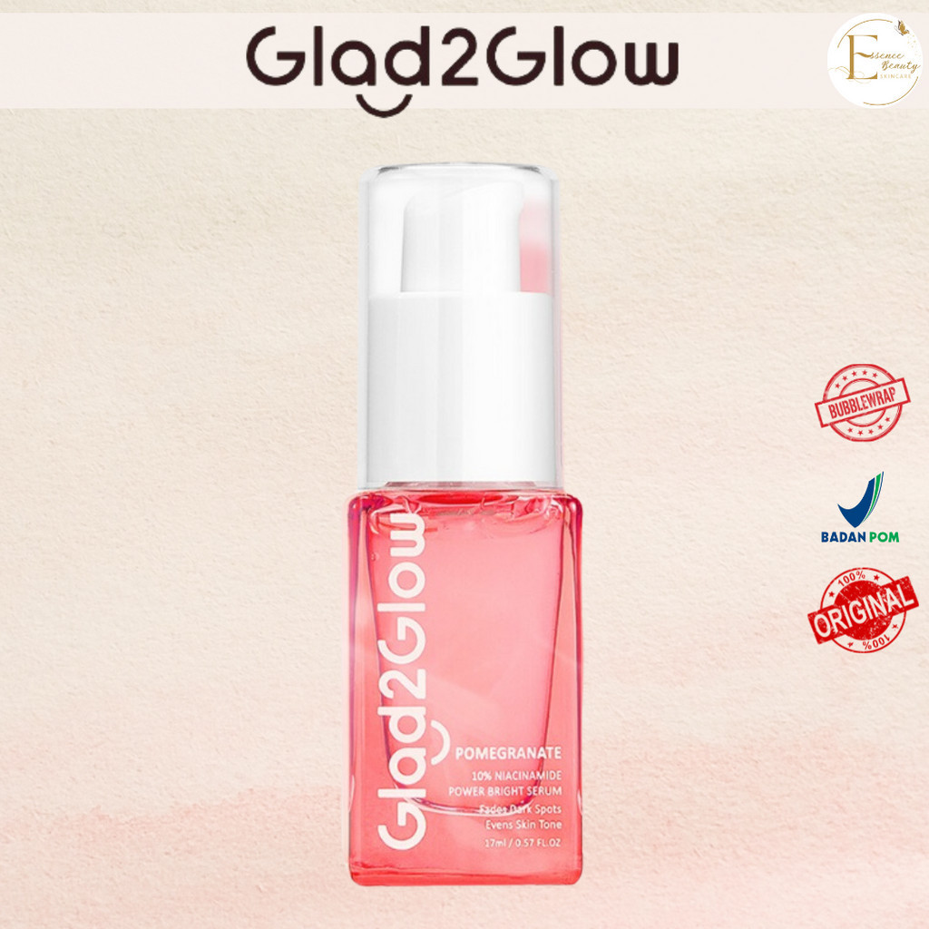 Glad2Glow Pomegranate 10% Niacinamide Power Bright Serum 17ml | Niacinamide Serum Brightening ...
