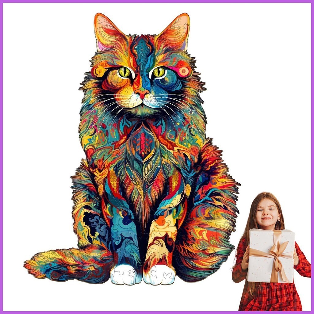 Cat Jigsaw Puzzle Cat Wooden Jigsaw Puzzles Cat Puzzles Entertainment ...
