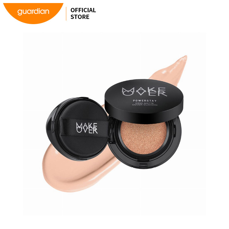 MAKE OVER Powerstay Demi-Matte Cover Cushion N20 Ivory 15 g | Shopee ...