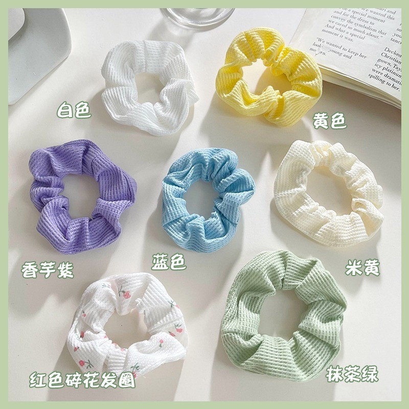 3-6 Pcs Korean Ins Blue Large Intestine Hair Tie 2024 New Hair Rope ...