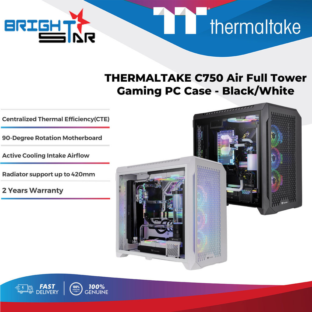 THERMALTAKE CTE C750 Air Full Tower Temper Glass PC Casing - Black ...