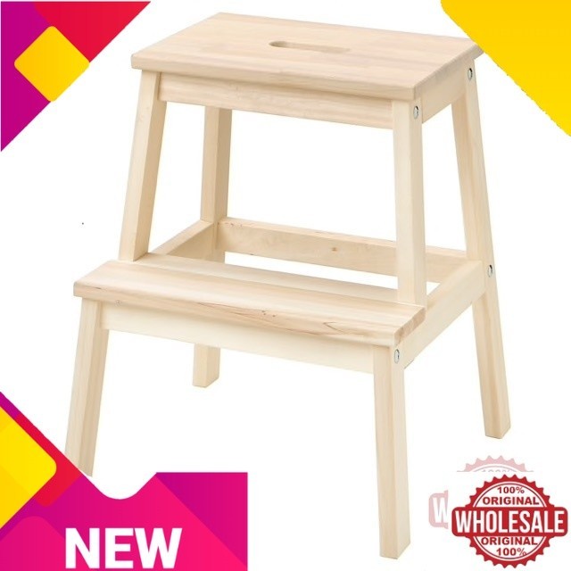 BEKVAM Wooden Step stool Wood Kerusi Tangga Kayu Asli | Shopee Malaysia
