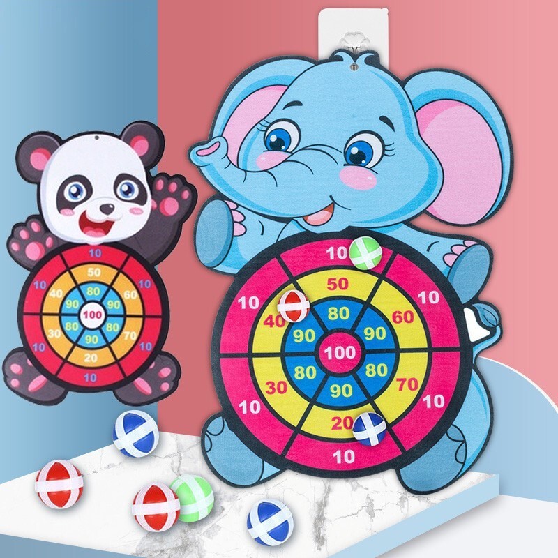 Animal Sticky Ball Throwing Toy Children Dart Board Target Sucker ...