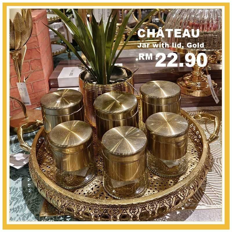 SSF Raya Viral Mewah Balang Berpenutup Kaca Kuih Raya Biskut Gold ...