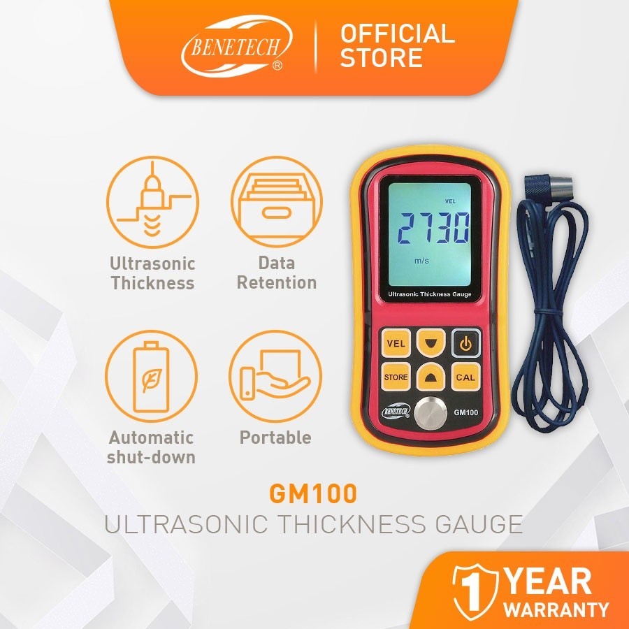 Benetech GM100 Professional Digital LCD Ultrasonic Thickness Gauge Instruments | Shopee Malaysia