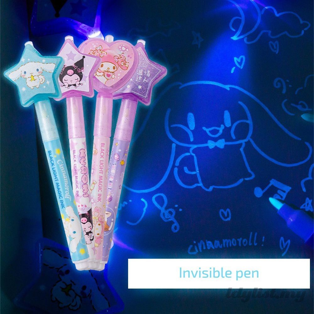 ღ 2pcs/3pcs Highlighter Sanrio Invisible Light Illumination Marker ...