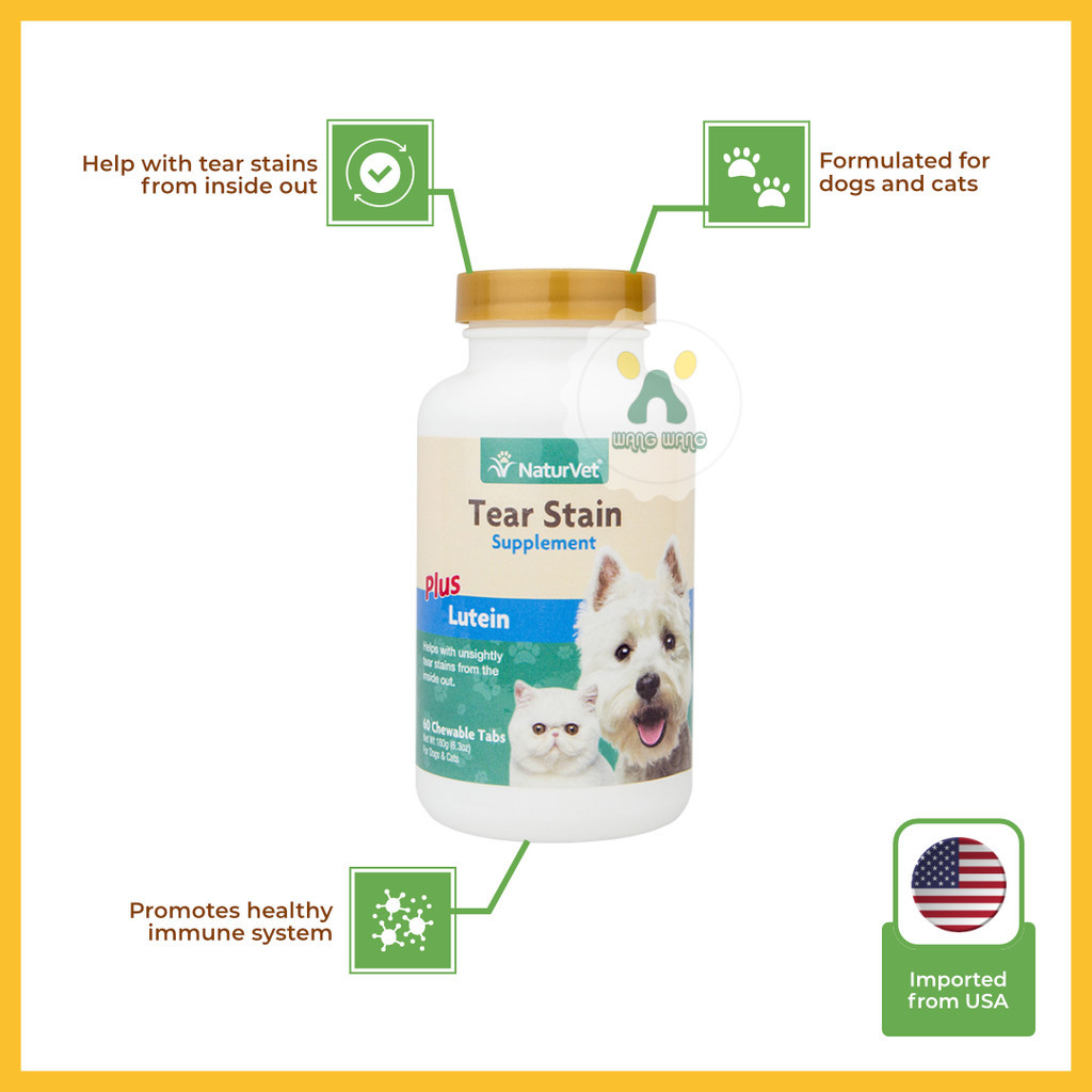 NATURVET Tear Stain Supplement Plus Lutein 60'S | Shopee Malaysia