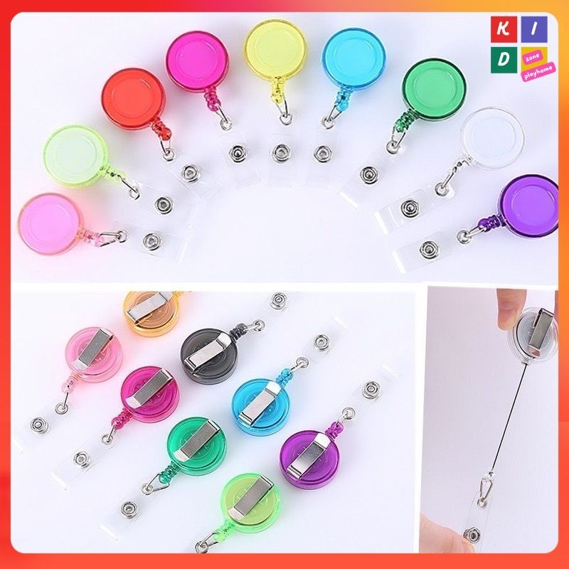 【𝗥𝗲𝗮𝗱𝘆 𝗦𝘁𝗼𝗰𝗸】Retractable Reel Yoyo Badge Clip Lanyard ID Card Holder ...